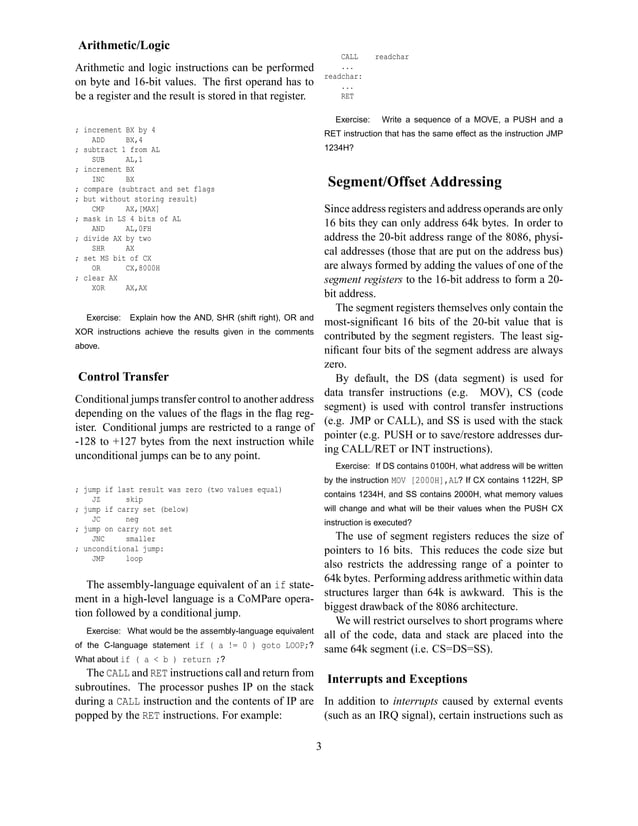 Intrl 8086 instruction set | PDF