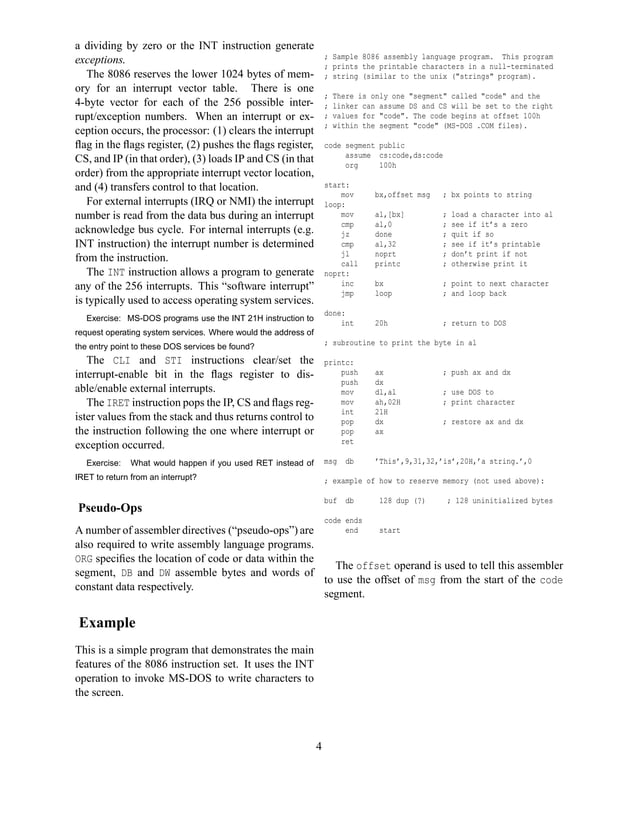 Intrl 8086 instruction set | PDF
