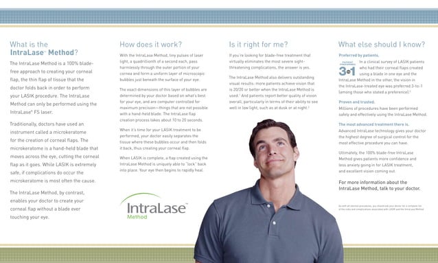 IntraLase Bladeless LASIK Brochure | PPT