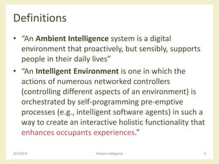Ambient Intelligence - Course Introduction | PPT