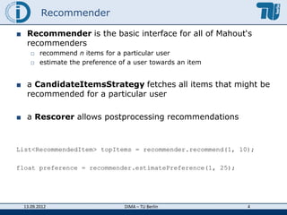 Introduction to Collaborative Filtering with Apache Mahout | PPT