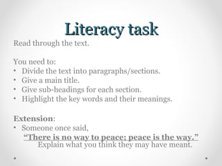 Intro to War and Peace- GCSE RE- Short Course AQA | PPT