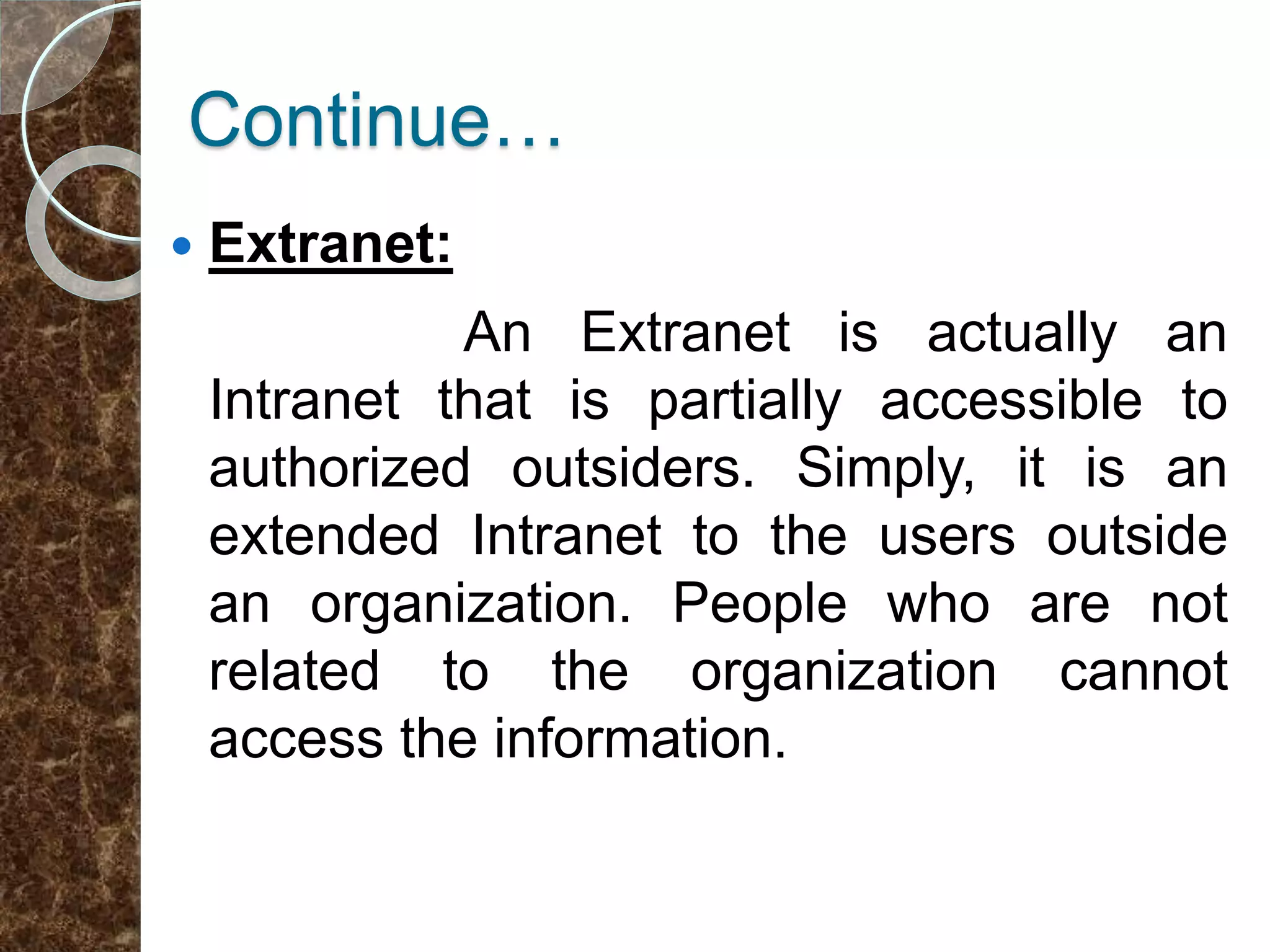 Intro. to internet | PPTX