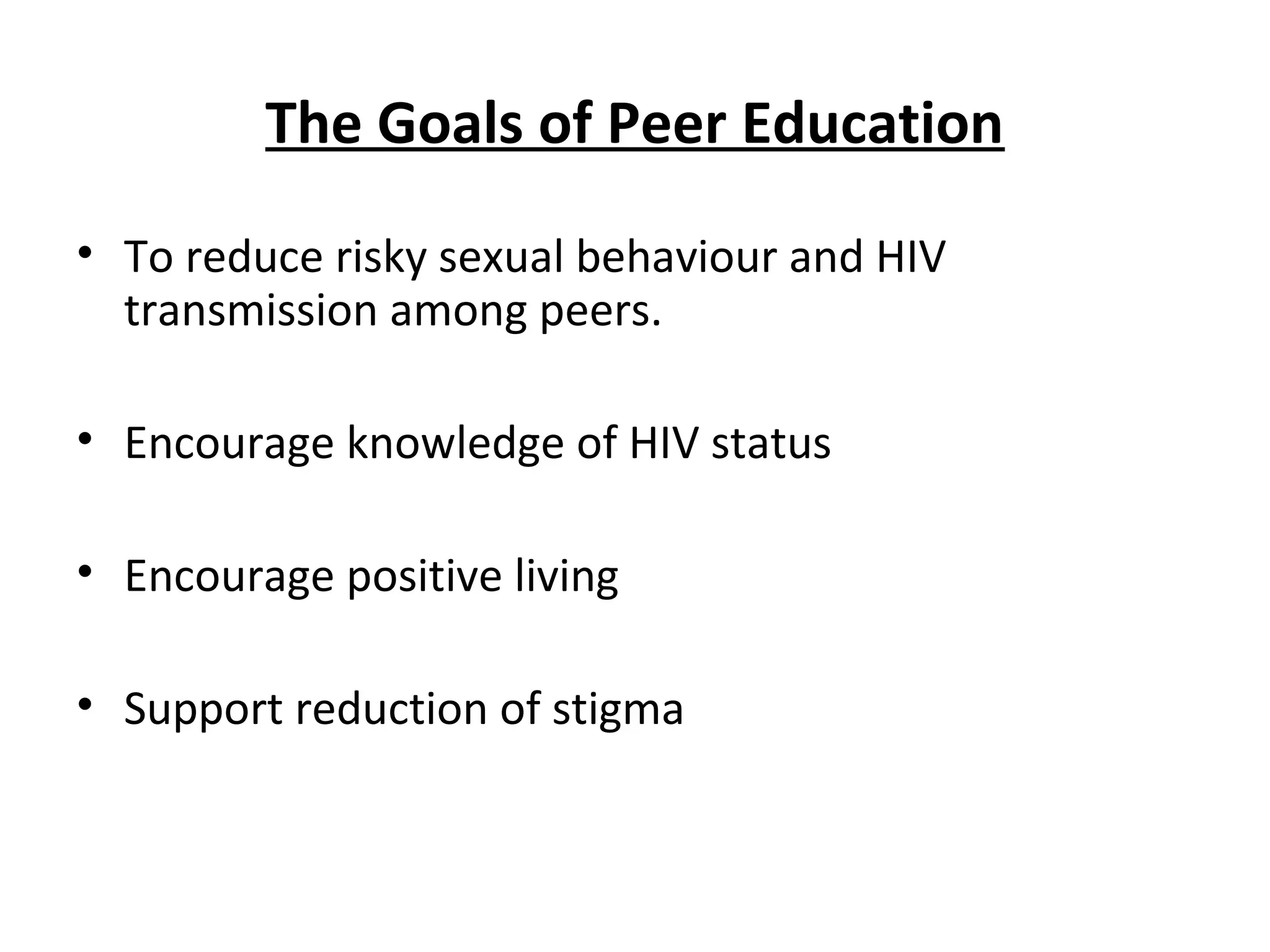 Intro. to peer education (2) | PPT