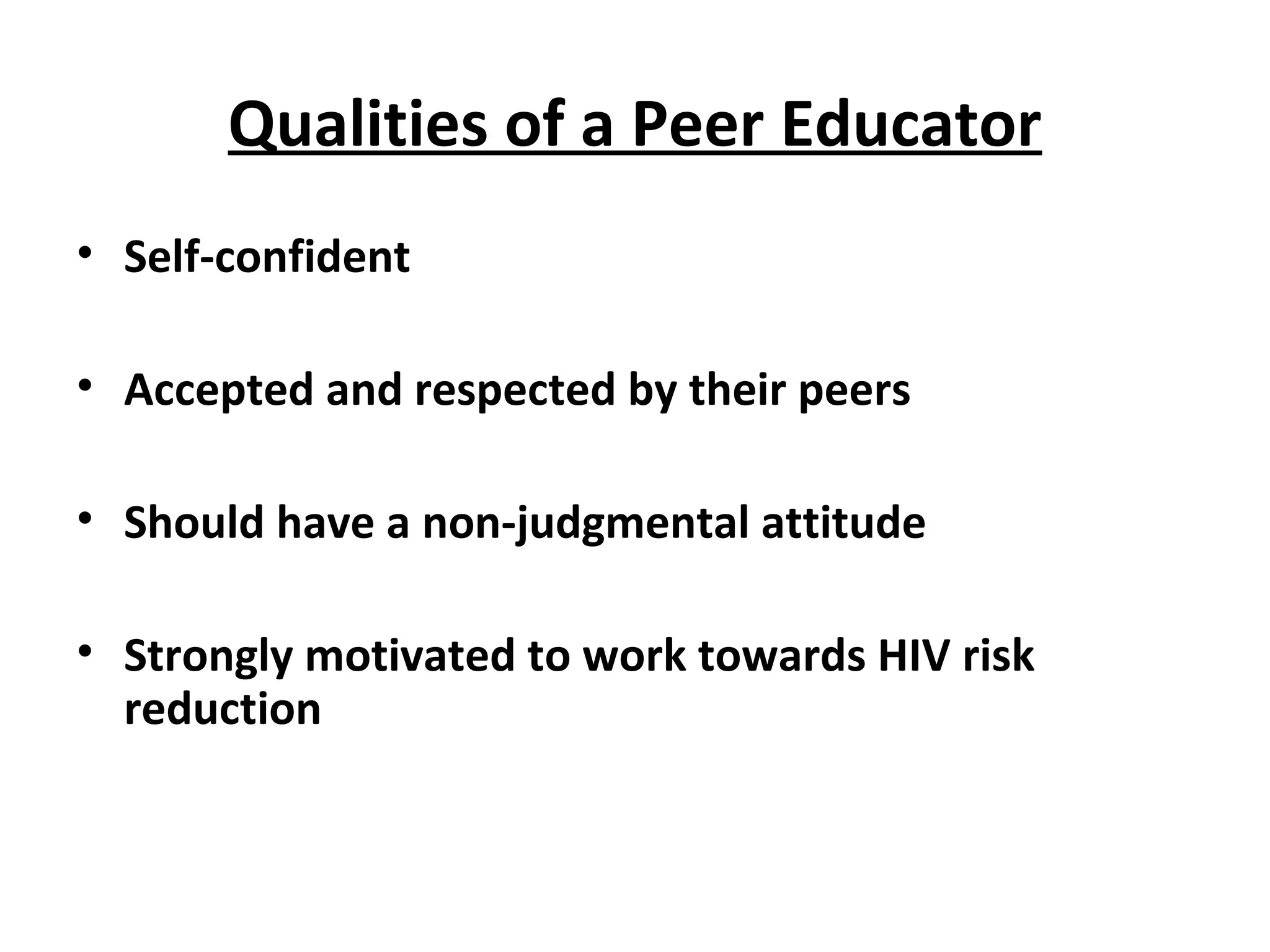 Intro. to peer education (2) | PPT