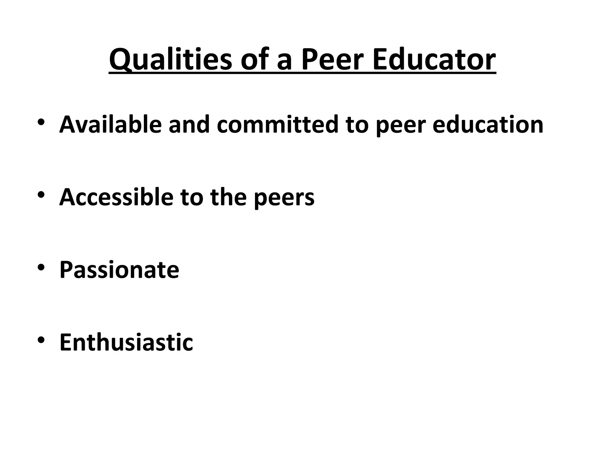 Intro. to peer education (2) | PPT