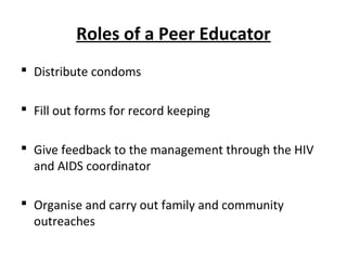 Intro. to peer education (2) | PPT