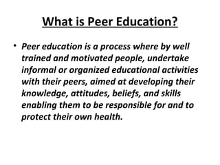 Intro. to peer education (2) | PPT