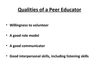 Intro. to peer education (2) | PPT
