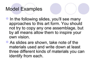 Intro to Assemblage | PPT
