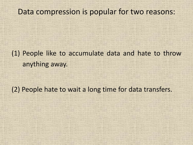 Introduction for Data Compression | PPTX