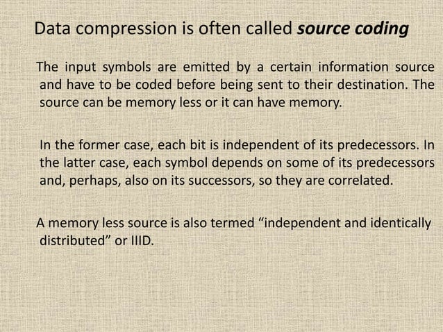 Introduction for Data Compression | PPTX