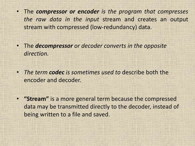 Introduction for Data Compression | PPTX