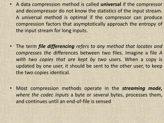 Introduction for Data Compression | PPTX