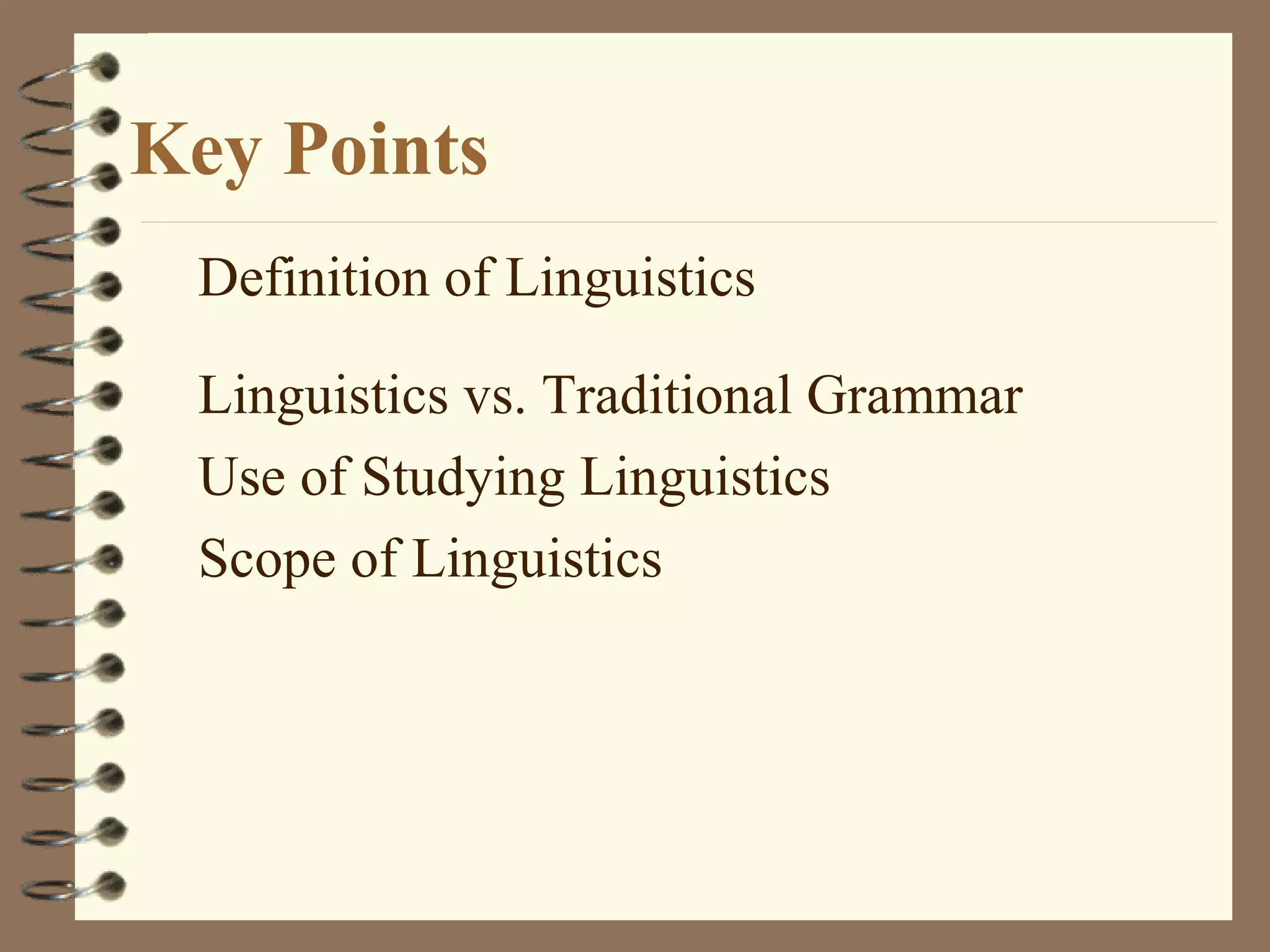 Introduction to Linguistics | PPT