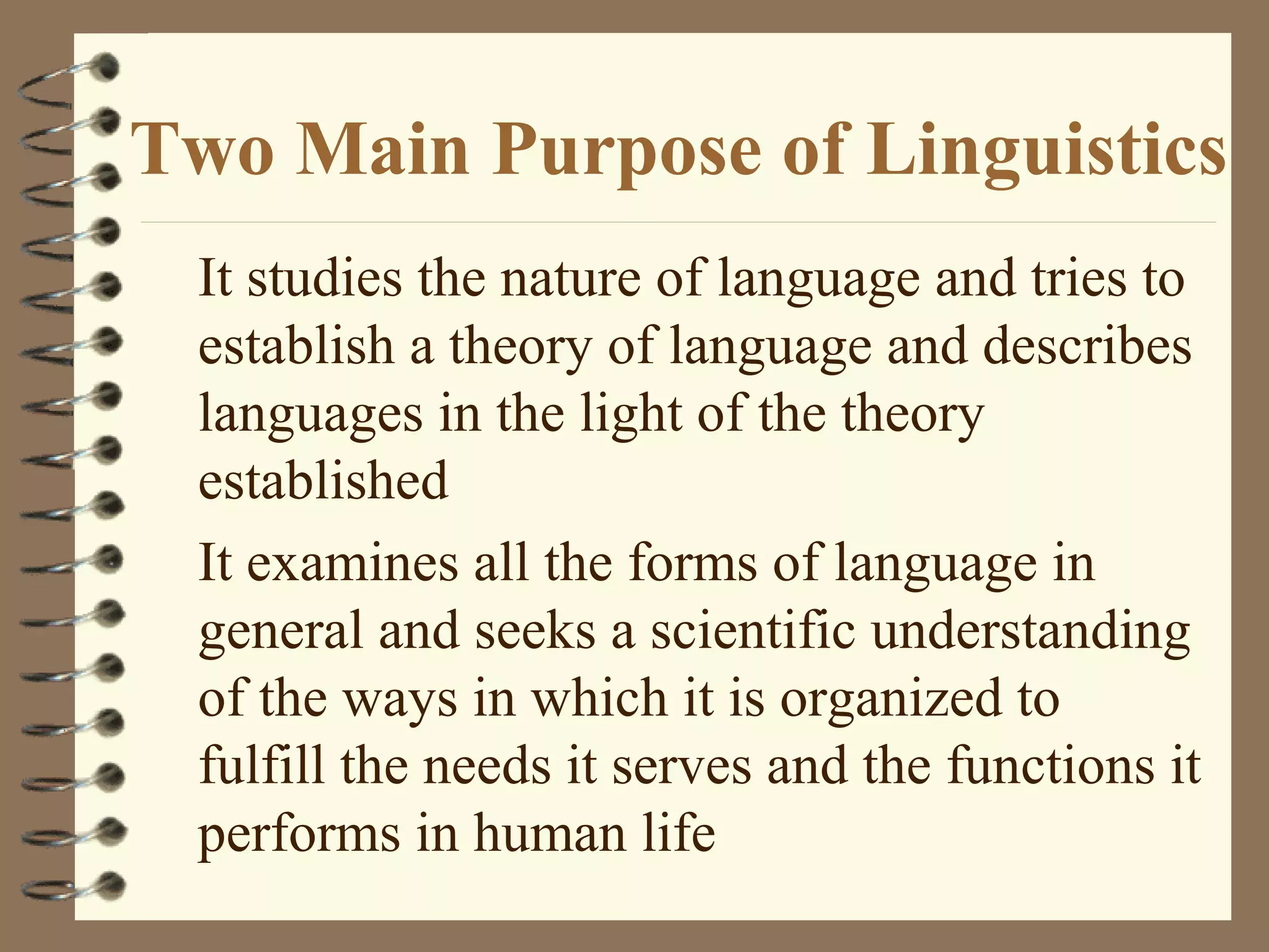 Introduction to Linguistics | PPT