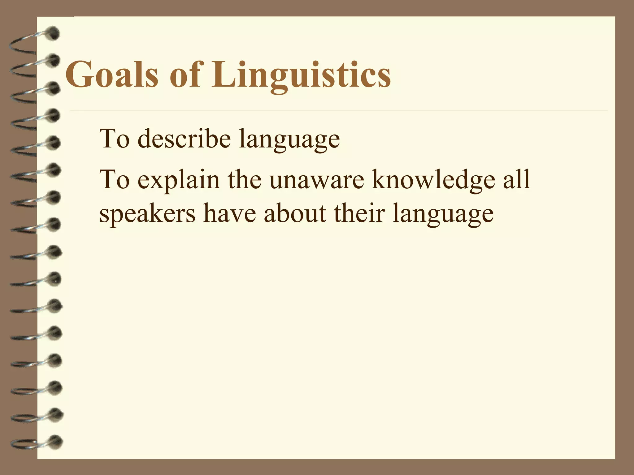 Introduction to Linguistics | PPT