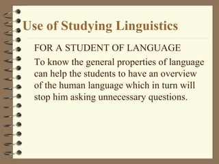Introduction to Linguistics | PPT