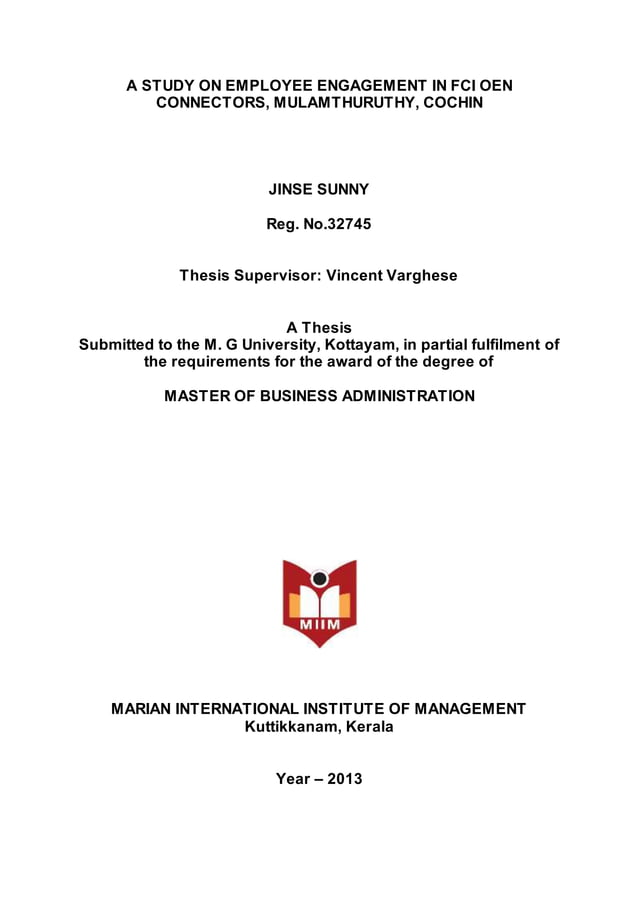 Introduction - A STUDY ON EMPLOYEE ENGAGEMENT IN FCI OEN CONNECTORS ...
