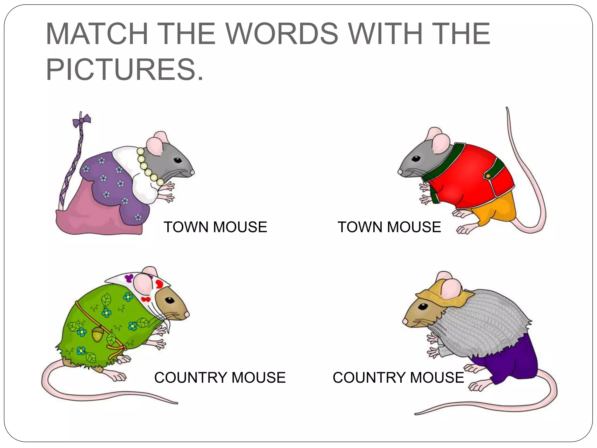 Intro - Town Mouse and Country Mouse | PPTX | Cats | Pets