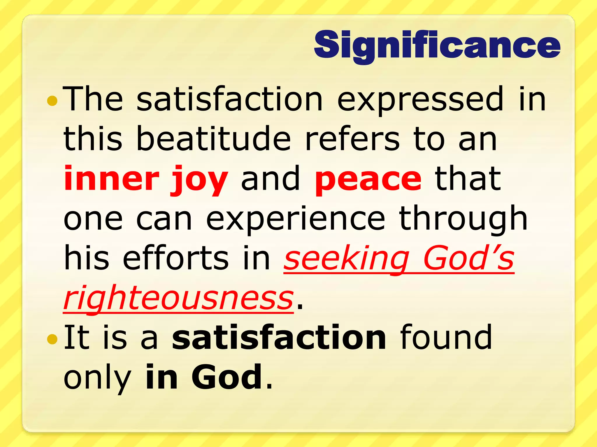 The Eight Beatitudes . | PPTX