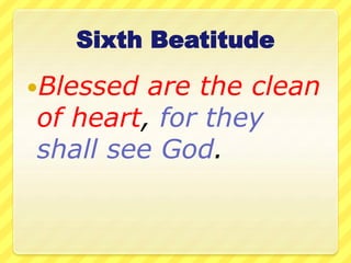 The 8 Beatitudes