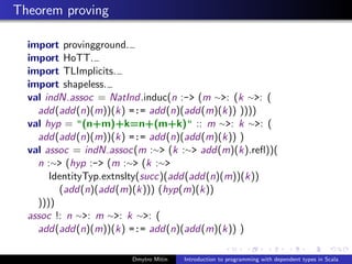 Introduction to programming with dependent types in Scala | PPT
