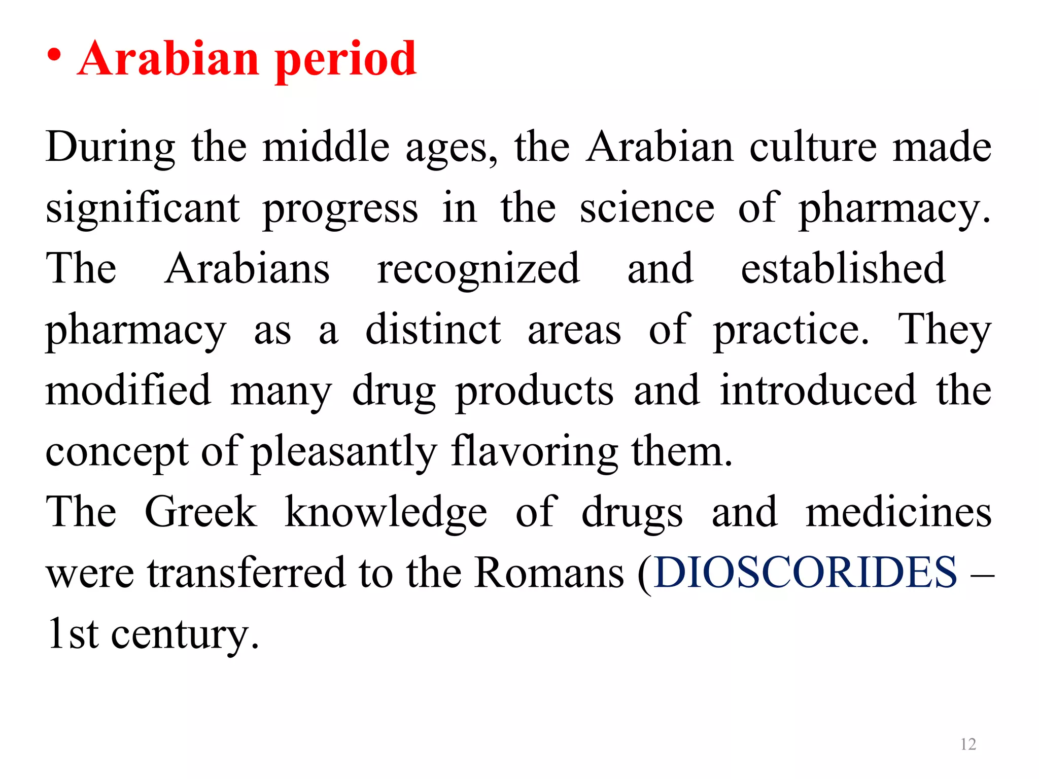 Introduction to Pharmacy/ History | PPT