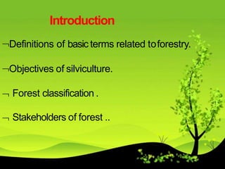 Introduction of forestry | PPTX