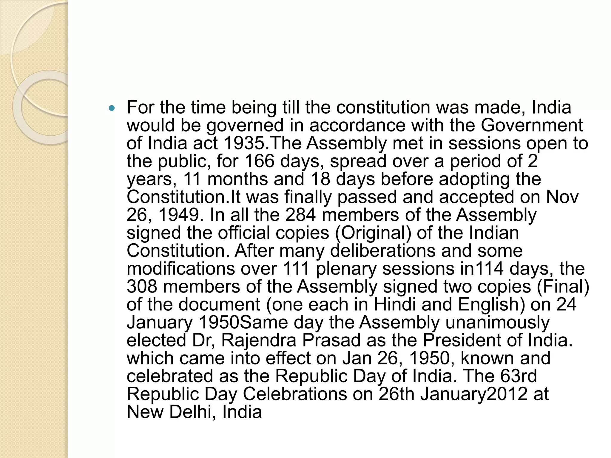 Introduction to constitution | PPTX