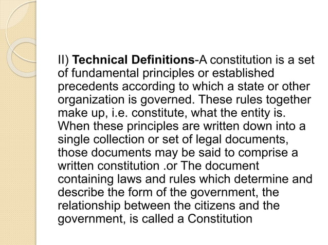 Introduction to constitution | PPTX | Law
