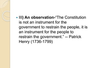 Introduction to constitution | PPTX