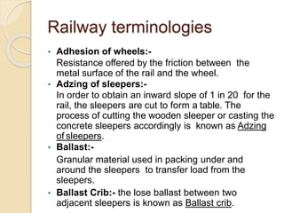 Introduction to railway engineering | PPTX