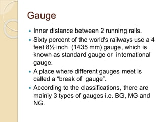 Introduction to railway engineering | PPTX