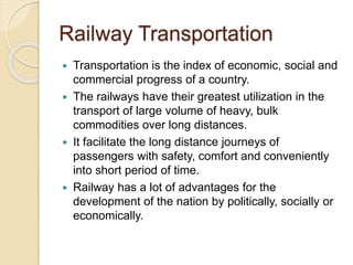 Introduction to railway engineering | PPTX