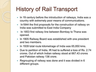 Introduction to railway engineering | PPTX