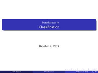 Introduction to Classification | PPT
