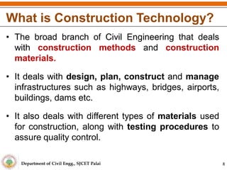 KTU CE 204 Construction Technology - Introduction | PDF