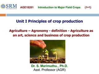 Agriculture and Agronomy | PPT
