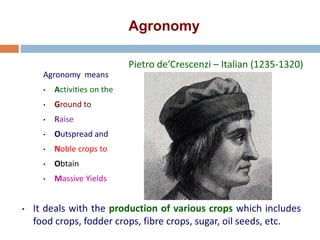 Agriculture and Agronomy | PPT