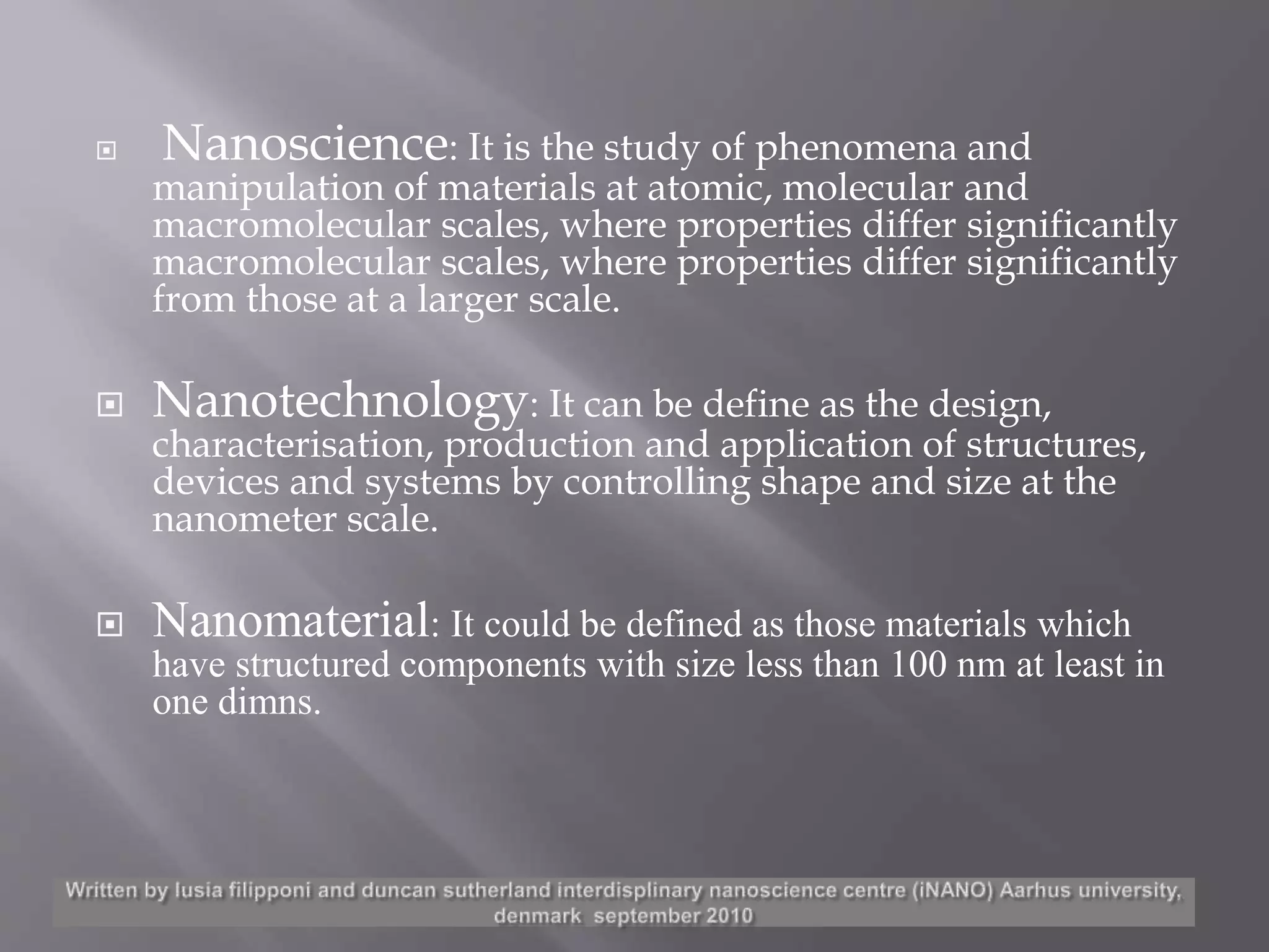 Nanoscience and Nanotechnology | PPTX