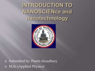 Nanoscience and Nanotechnology | PPTX