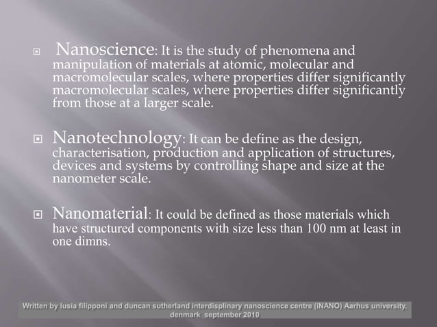Nanoscience and Nanotechnology | PPTX