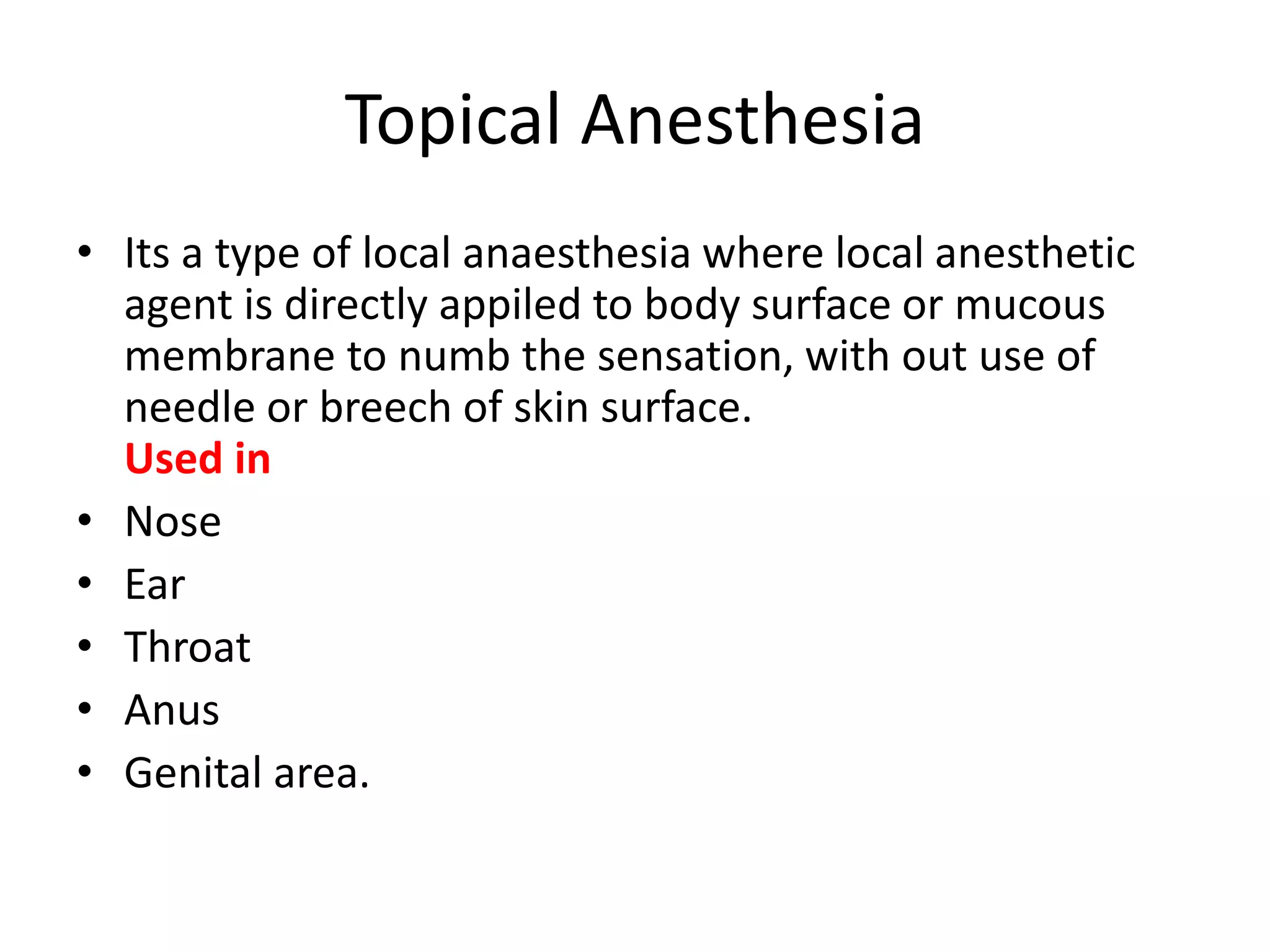 Introduction to Anesthesia | PPTX
