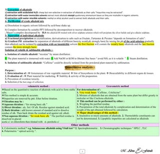 alkaloids intoductuion | PDF | Chemistry | Science