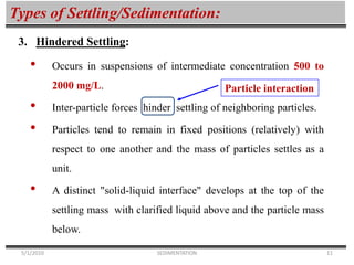 sedimentation for the material for system. | PPSX