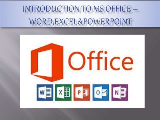 Ms office introduction presentation sample | PPTX | Computer Software ...