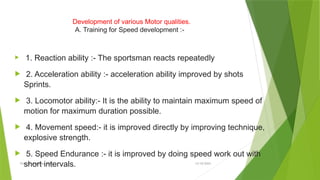 Sports Training Methods for motor qualities | PPTX