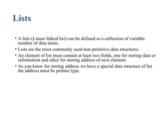 Fundamentals of data structure syallabus | PPT | Free Download
