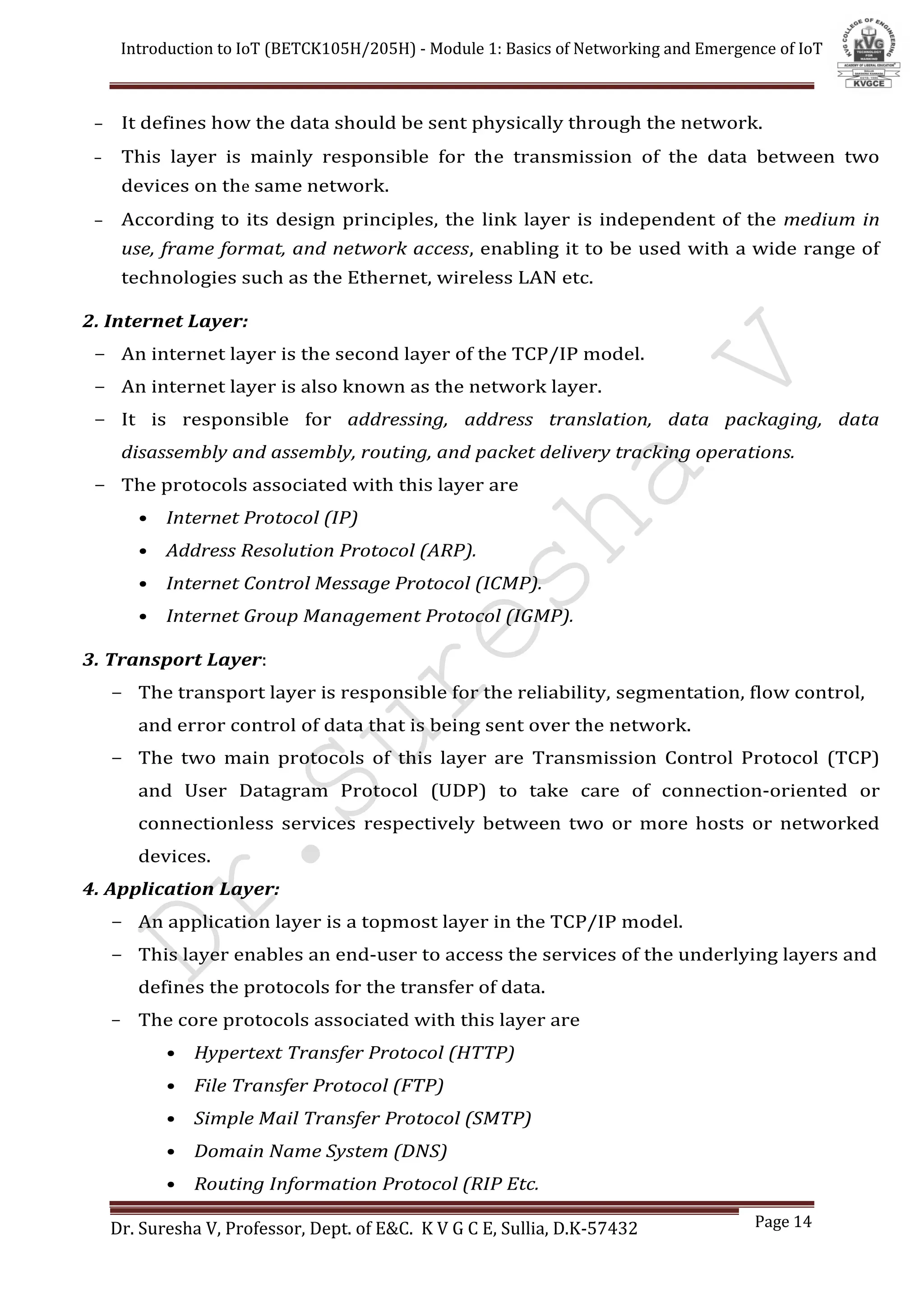 Intro. IoT- Module 1 by Dr.Suresha V, KVGCE | PDF